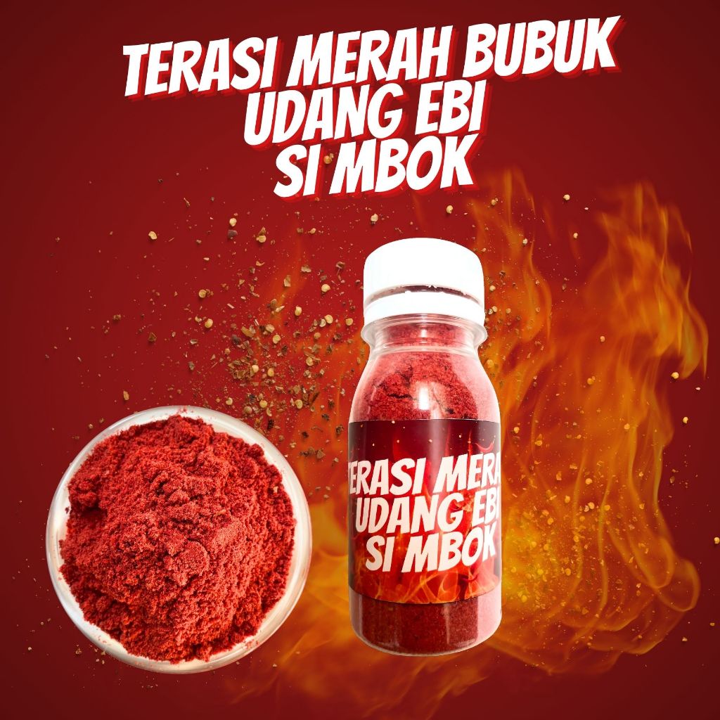 Jual Terasi Merah Ebi Tabur Bubuk Si Mbok Ukuran 50 GR | Shopee Indonesia
