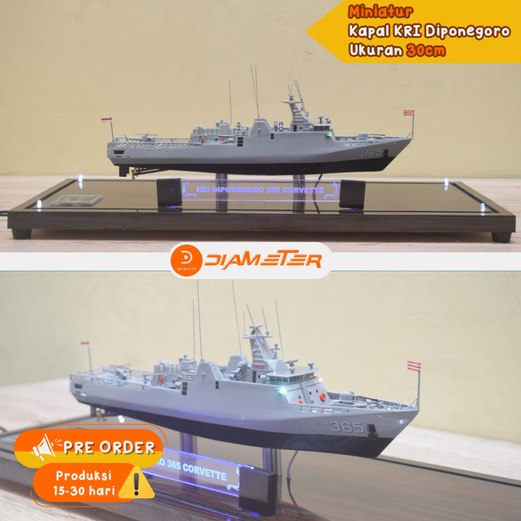 Jual PO/PRE ORDER Miniatur Kapal KRI Diponegoro Ukuran 30cm | Shopee ...