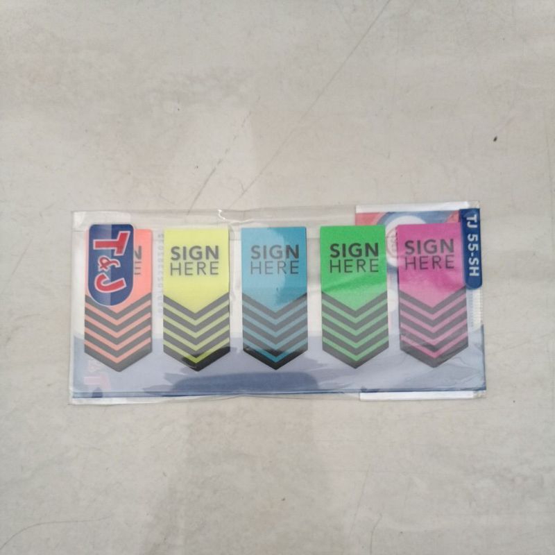 Jual stiker sign here kotak / sign here / stick note sign here / sticky ...