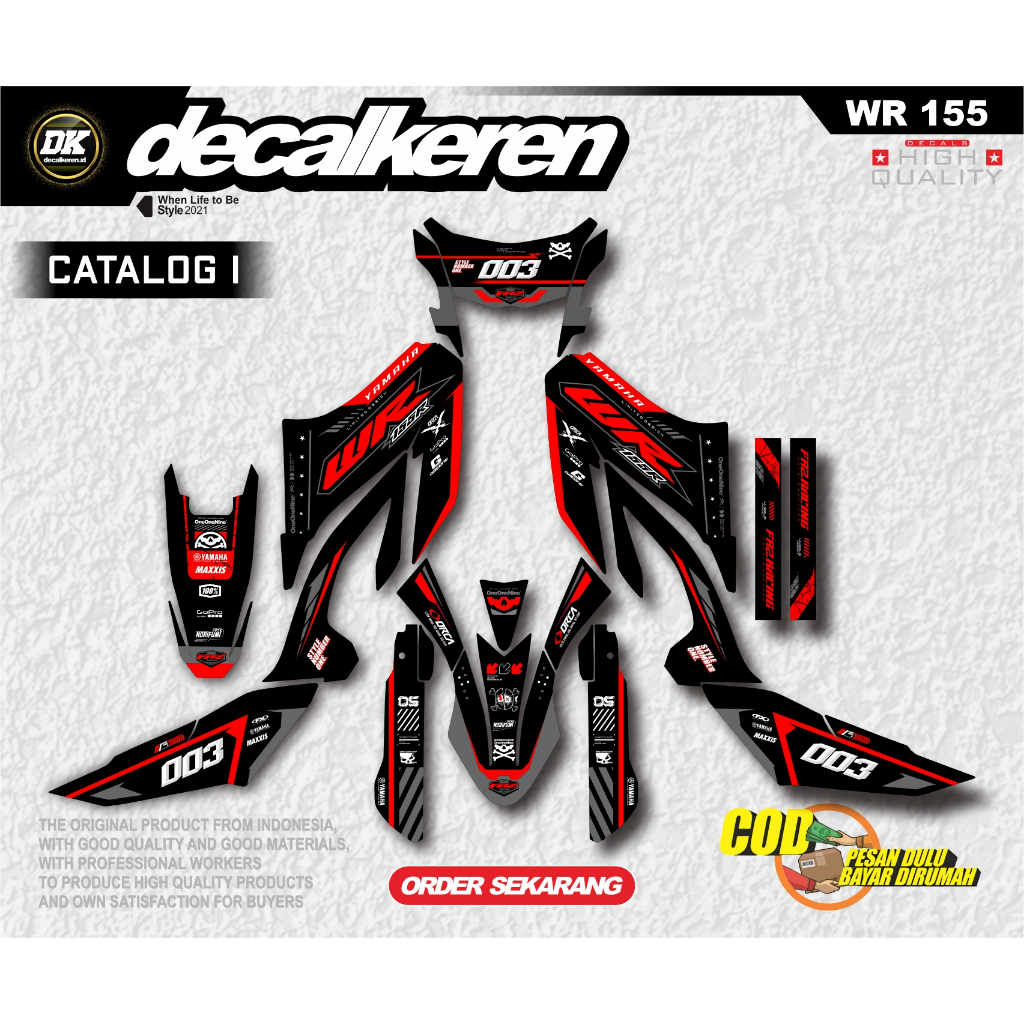 Jual Decal Stiker Motor WR 155 Full Body Motif Terbaru Bisa Request ...
