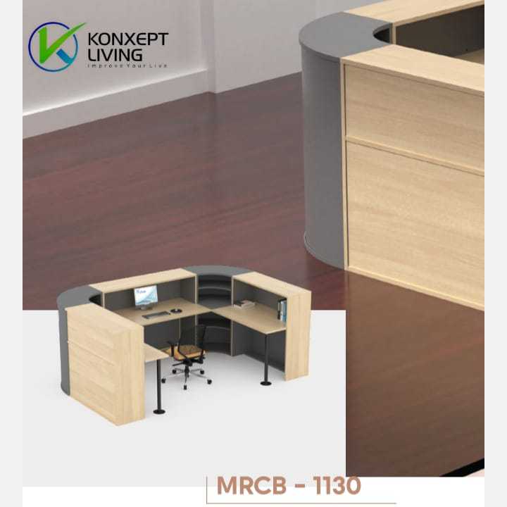 Jual Modera Meja Receptionist Meja Kantor MRCB 1130 Reception Office ...