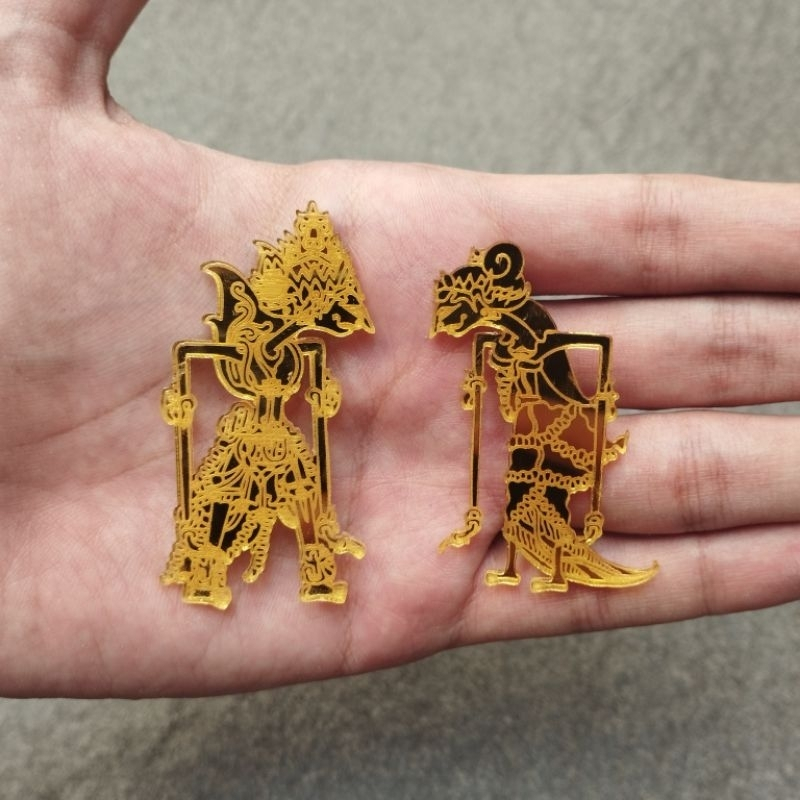Jual Dekorasi mahar bentuk wayang Rama - Shinta set akrilik mirror ...