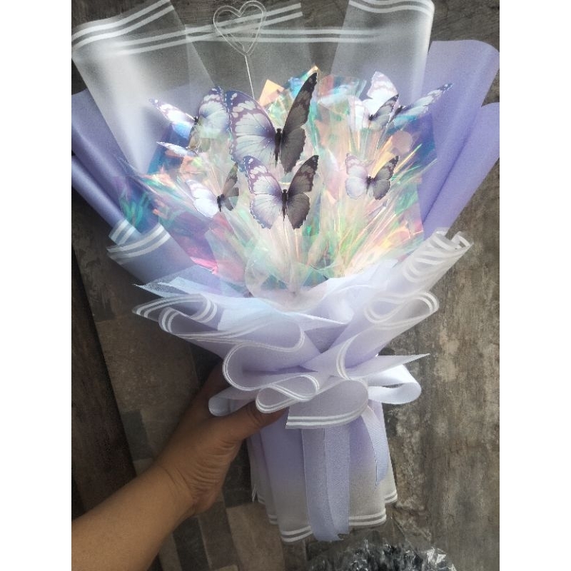 Jual Buket LED KUPU-KUPU/Buket Bunga Mawar Hias/Buket Wisuda | Shopee ...