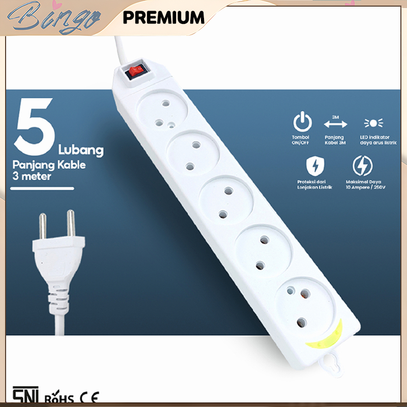 Jual Stop Kontak Kabel SNI 2/3/4/5 Lubang Stop Kontak Gepeng Colokan Kabel Listrik | Shopee ...