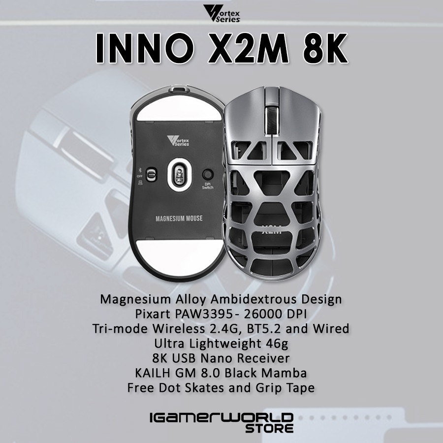 Jual VortexSeries INNO X2M Ultra Light Wireless Magnesium Alloy Gaming ...