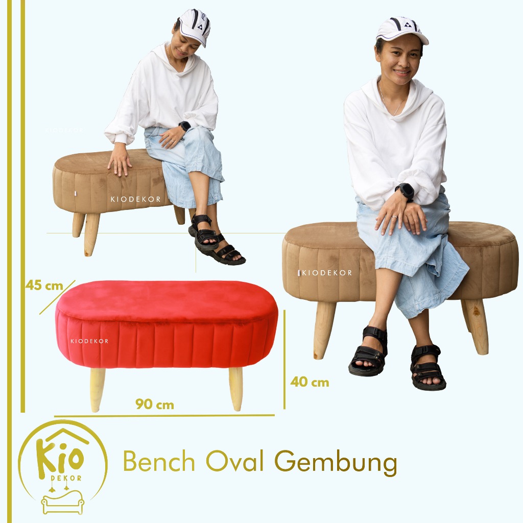 Jual Bench Gembung 90x40x45cm - Sofa Minimalis - Stool Panjang - Kursi ...