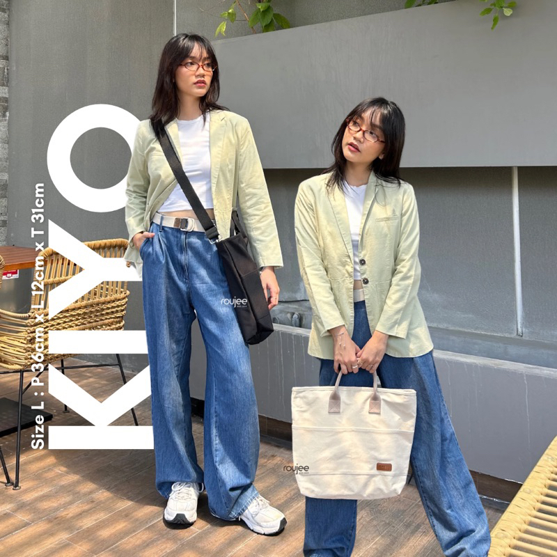 Jual ROUJEE - Kiyo Bag - Totebag Custom Nama - Totebag Kanvas - Tas ...
