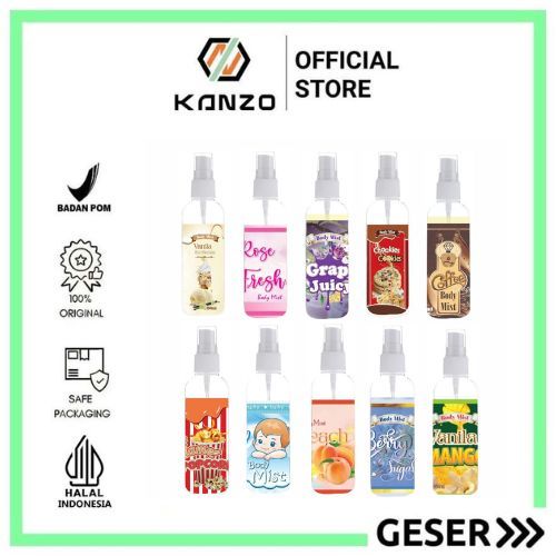 Jual Kanzo - [BPOM] Parfum Body Mist Popcorn 100ml Non Box / Body Mist ...