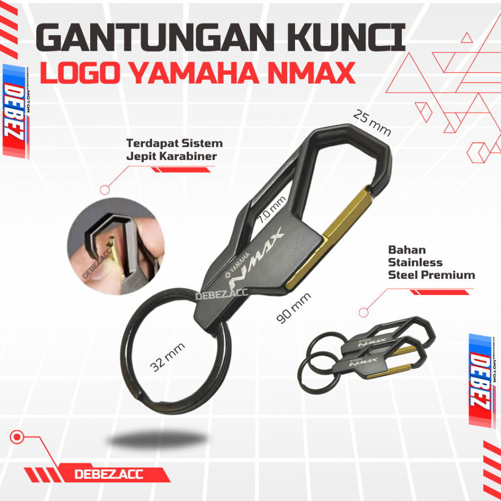 Jual Gantungan Kunci Keyless Motor Logo Yamaha Nmax Bahan Stainless ...