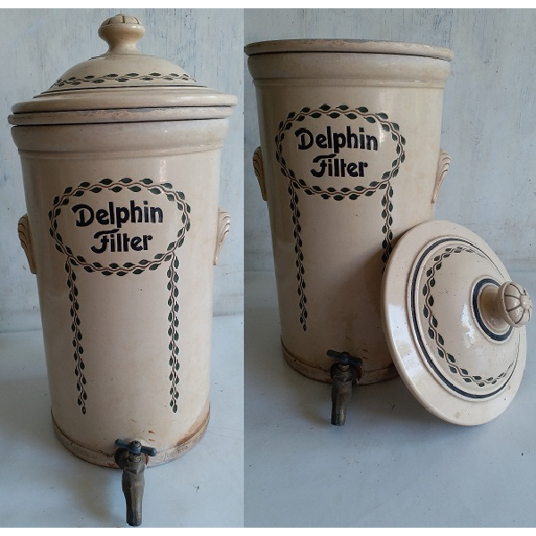 Jual Original Antik Art nouveau filter air / tempat air minum " DELPHIN ...