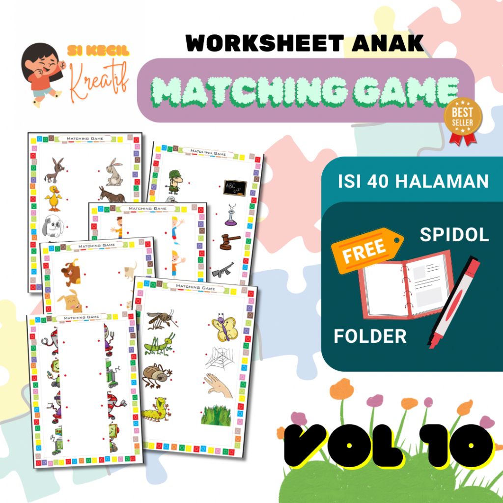 Jual Volume 10 - Matching Game- WORKSHEET BUKU BELAJAR AKTIFITAS DAN ...