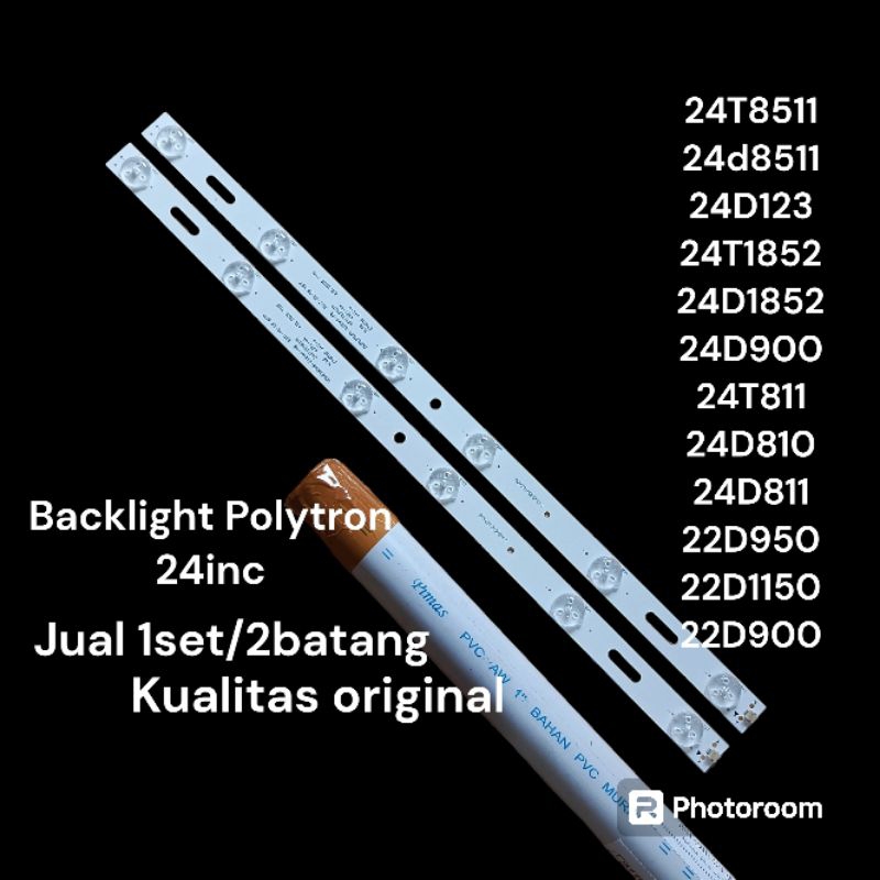 Jual backlight tv led polytron 24inc original backlight led tv polytron ...