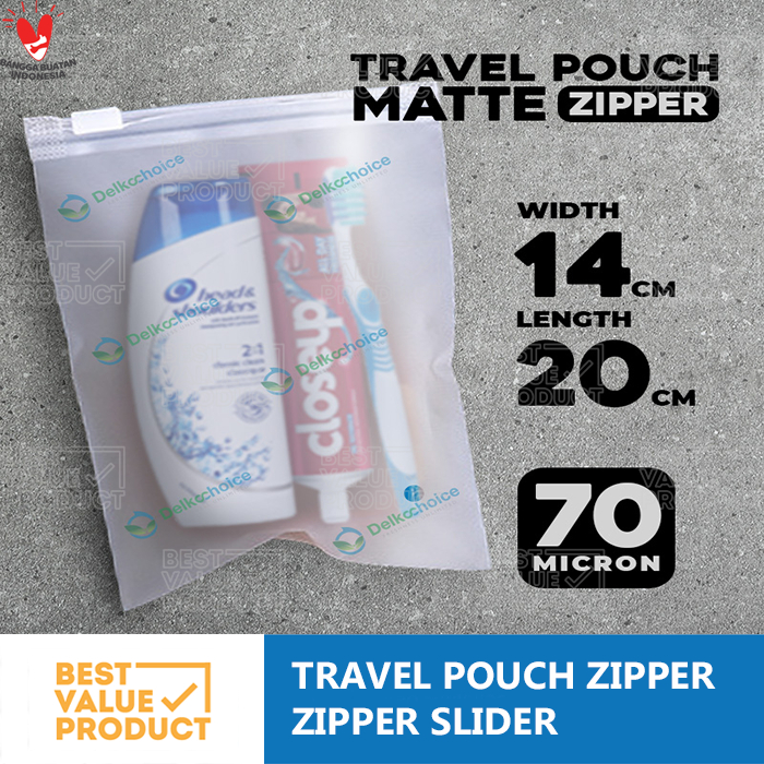 Jual zipper pouch bag 14 x 20 travel pouch storage zipper slider 14x20 ...