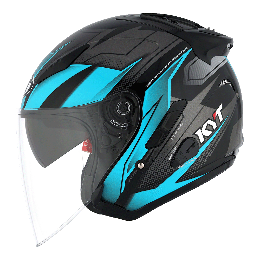 Jual HELM KYT GALAXY FLAT R ASYMMETRIC - BLACK/BLUE | Shopee Indonesia