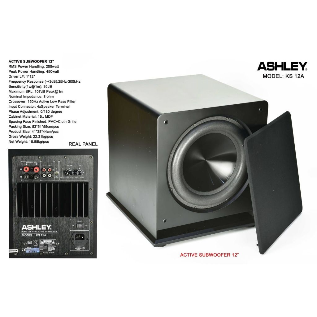 Jual Subwoofer Aktif Ashley KS 12 A Original Sub Active ashley12 Inch ...