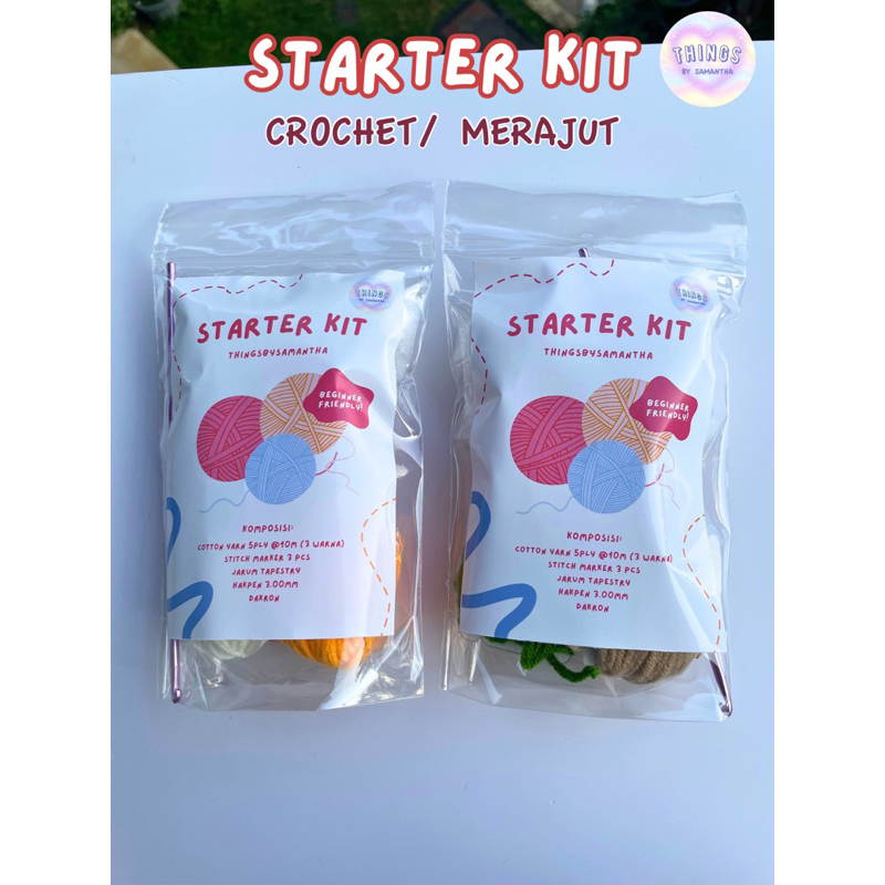 Jual Starter Kit Merajut Crochet | DIY Crochet kit | Souvenir nikah ...