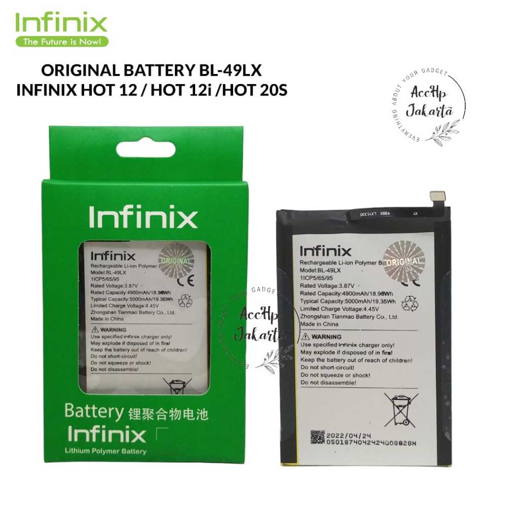 Jual Baterai Batre BL49LX Infinix Hot 12 X6817 Hot 20s X6827 Hot 12i ...