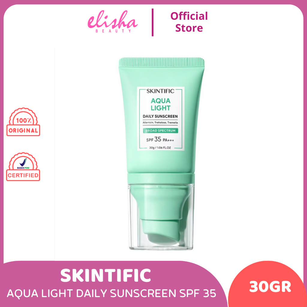 Jual SKINTIFIC - Aqua Light Daily Sunscreen SPF 35 PA+++ 30ml | Shopee ...