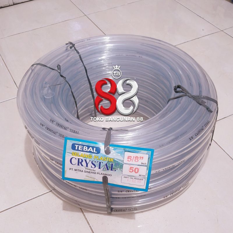 Jual selang aerator air transparan bening merk "CRYSTAL" 5/8 inch (16mm ...
