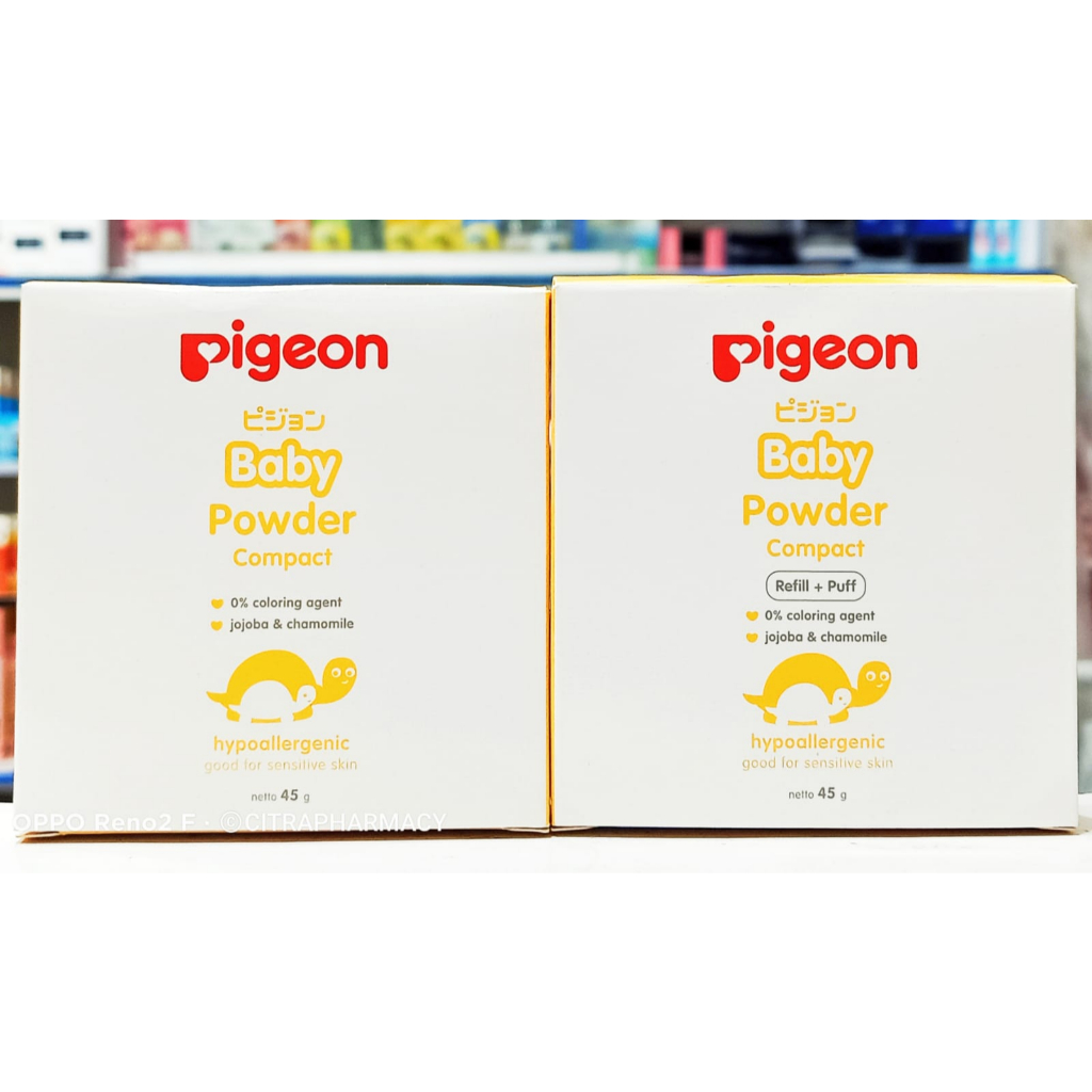 Jual PIGEON BABY POWDER (45GR COMPACT CASE / REFILL+PUFF) 1 PCS - BEDAK ...