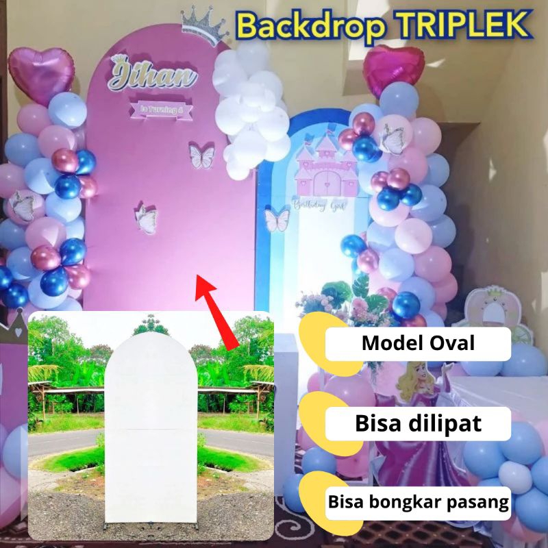 Jual Backdrop Triplek Dekorasi. Backdrop Oval. photobooth perlengkapan ...