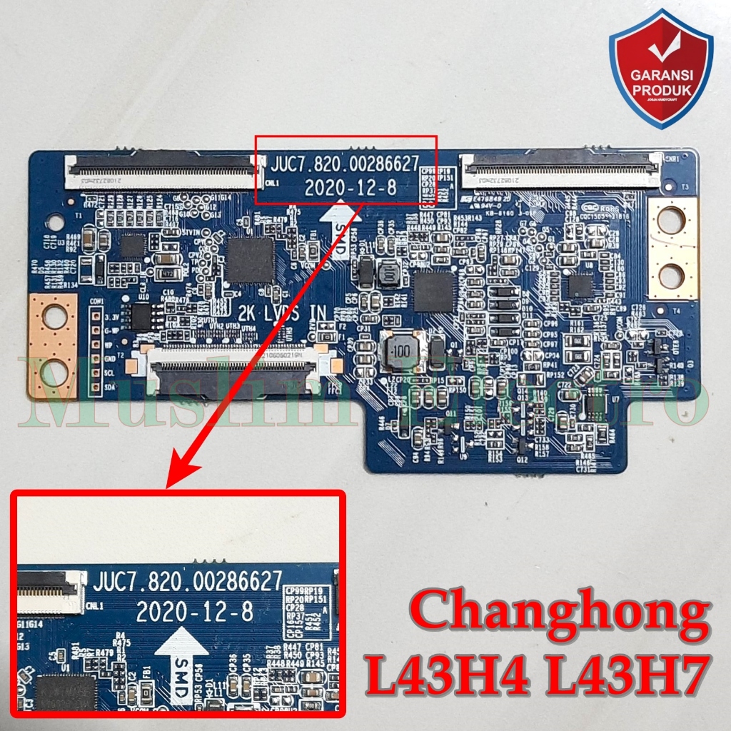 Jual Tcon LED TV Android Changhong L43H4 43H4 Atau L43H7 43H7 JUC7.820. ...