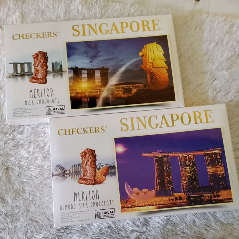 Jual Checkers Chocolate Merlion Singapore 125 Gram - Coklat Singapore ...