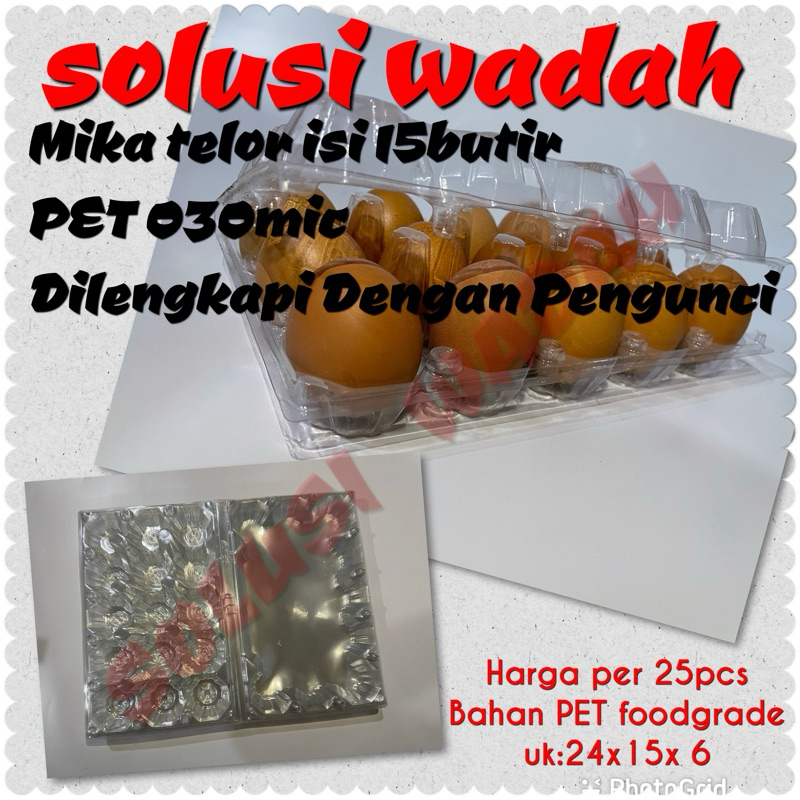 Jual Mika Telur Ayam Negeri Isi 15Butir,Sudah ada pengunci@25pcs ...