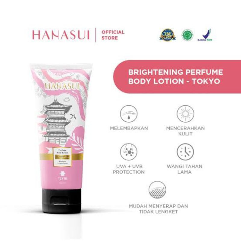 Jual Hanasui Parfum Brightening Body Lotion Tokyo 180ml | Shopee Indonesia