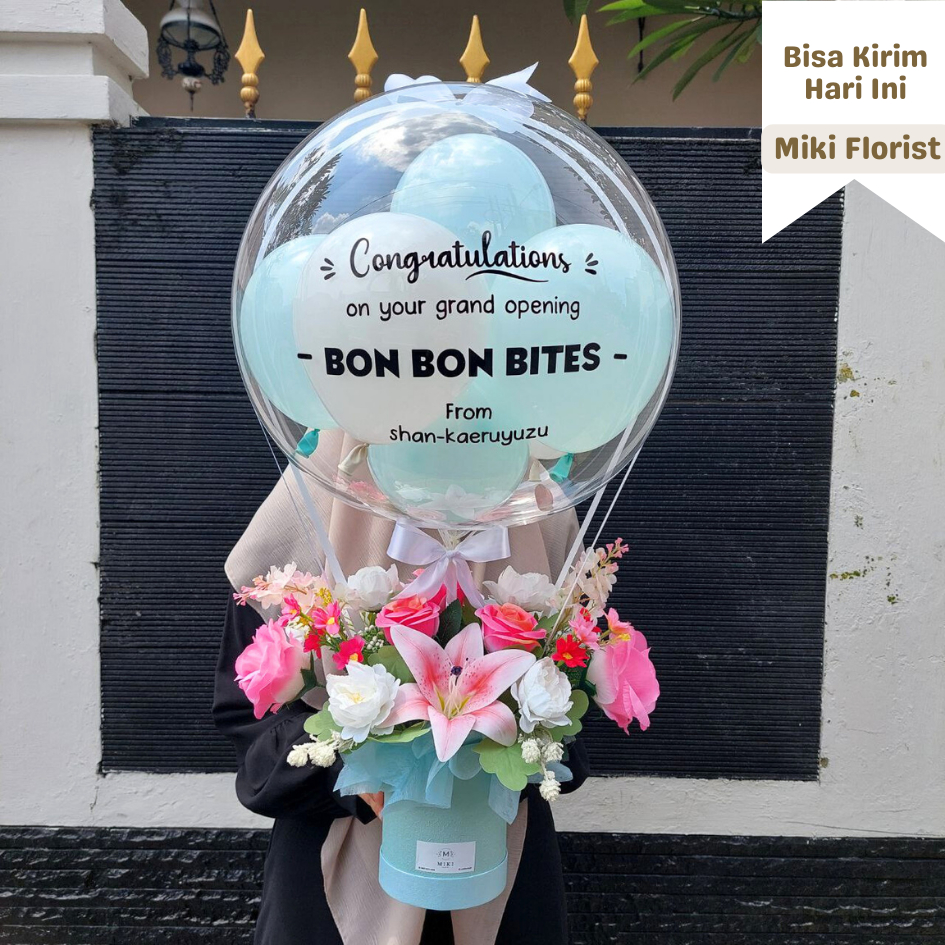Jual Bucket Balon Bloom Box Flower Bouquet Bunga buket bunga Full bunga ...