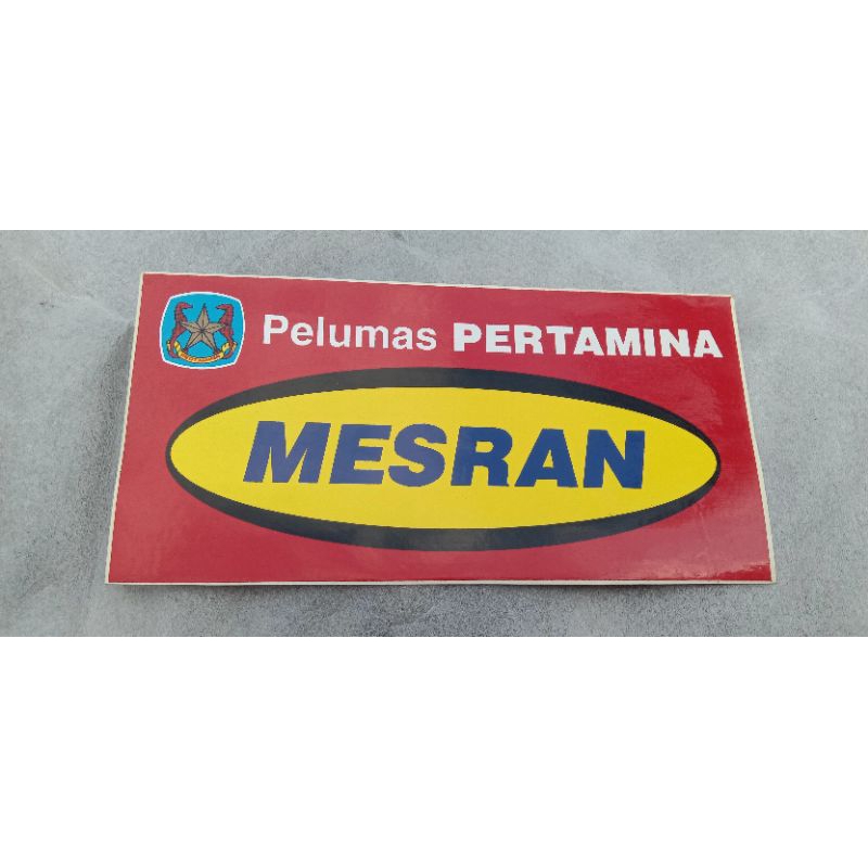 Jual stiker sticker logo emblem oli lawas Mesran oil NOS | Shopee Indonesia
