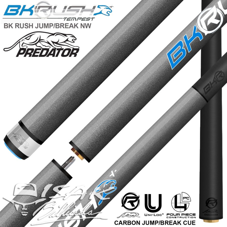 Jual Predator BK Rush Tempest JB Grey NW Carbon Jump Break Cue Stick ...