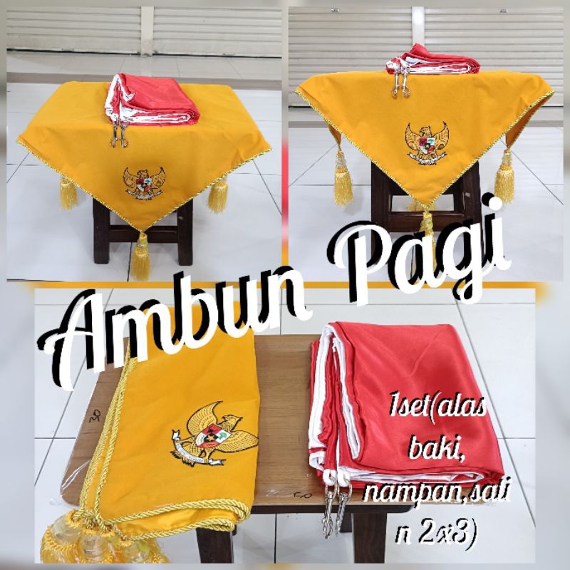 Jual best seller full set alas baki upacara bendera+nampan+merah putih ...