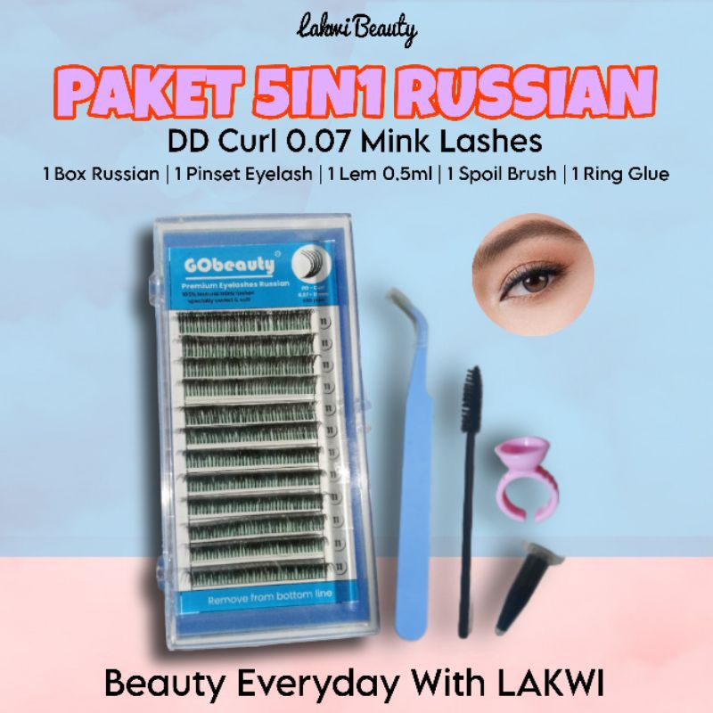 Jual Paket Lengkap Russian Eyelash Curl DD0.07 Mink Lashes Lembut ...