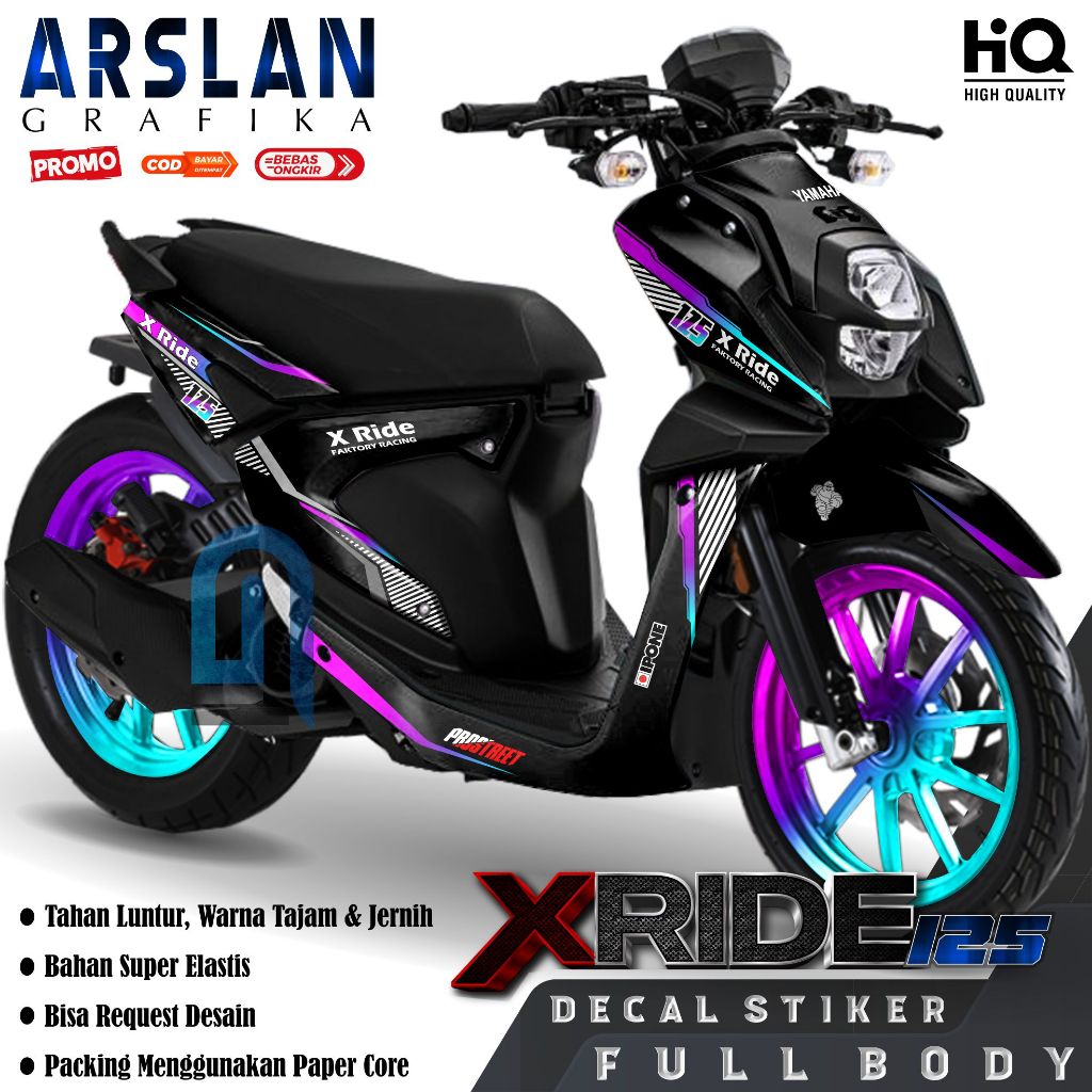 Jual Decal X RIDE 125 NEW Stiker X Ride 125 Full Body Variasi / Desain ...