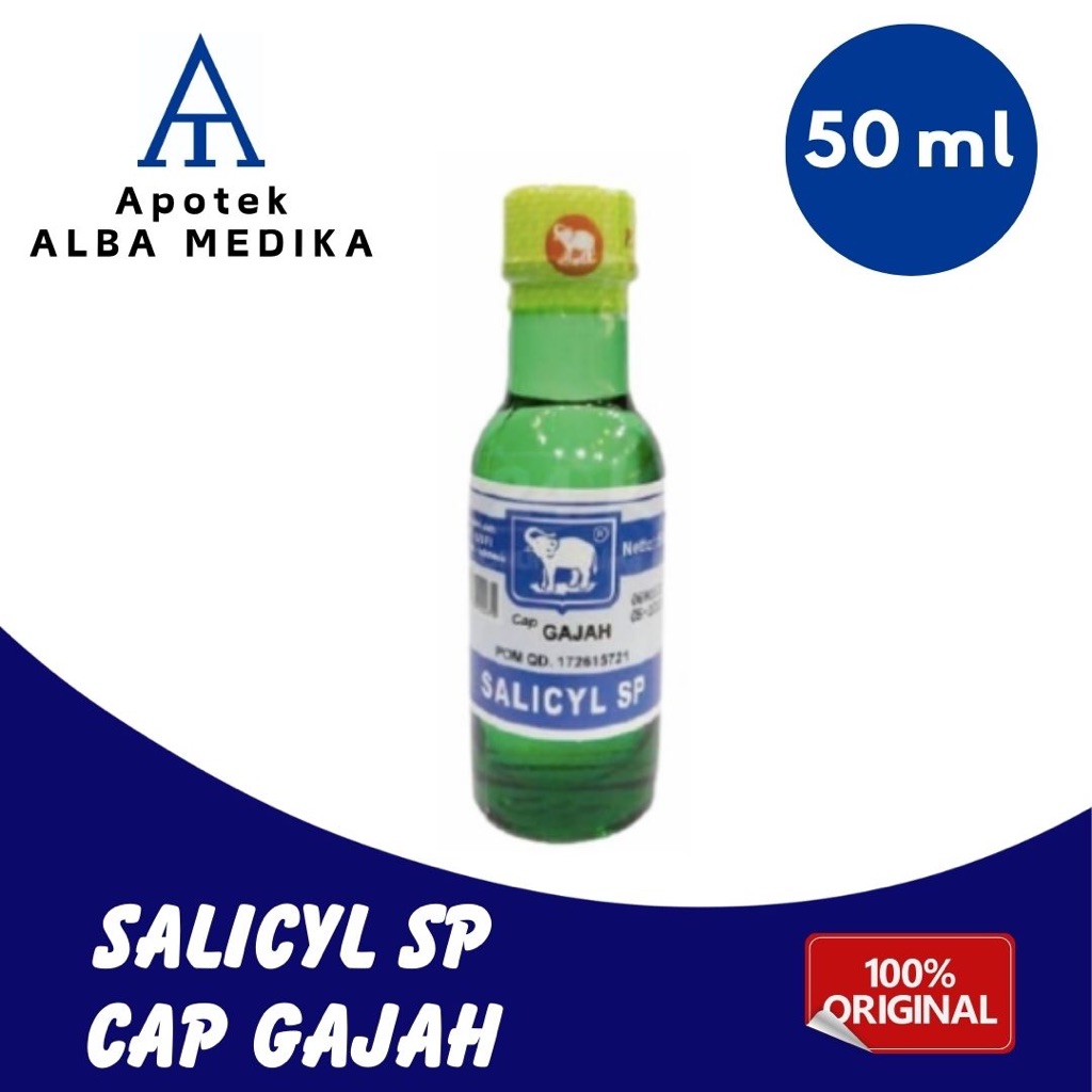 Jual Salicyl Spiritus SP Cap Gajah 50 ml / Botol Kaca | Shopee Indonesia