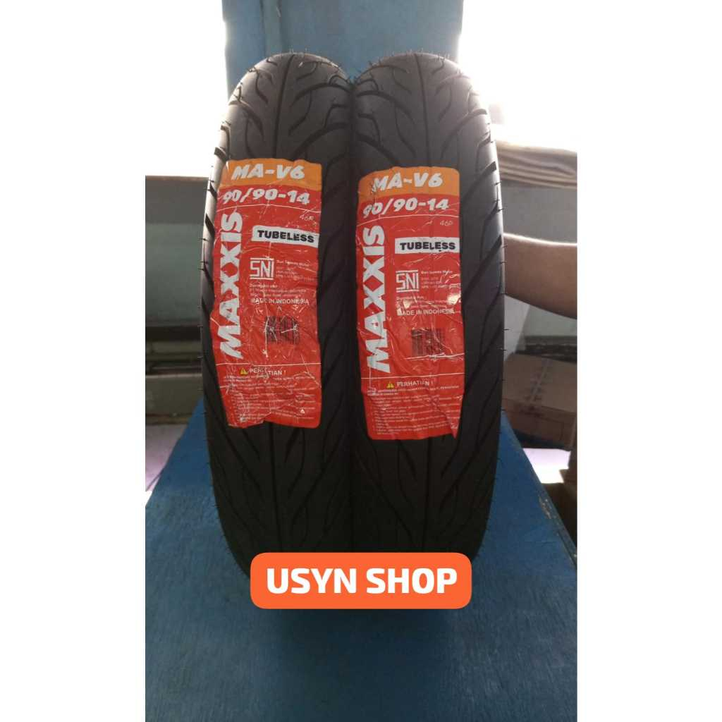 Jual Ban Maxxis MAV6 Ukuran 90 90-14 // Ban Motor tubeless Belakang ...