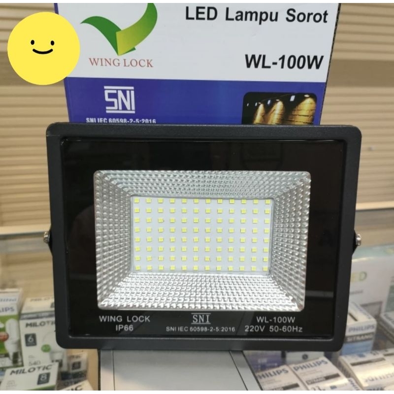 Jual LAMPU SOROT LED 100W KAP TEMBAK 100 WATT LED FLOOD LIGHT OUTDOOR WATERPROOF | Shopee Indonesia