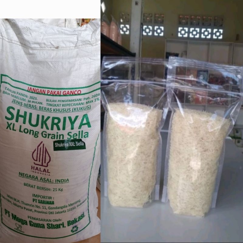 Jual Beras Basmati 1kg Shukriya Beras India Beras Panjang Basmati Rice ...