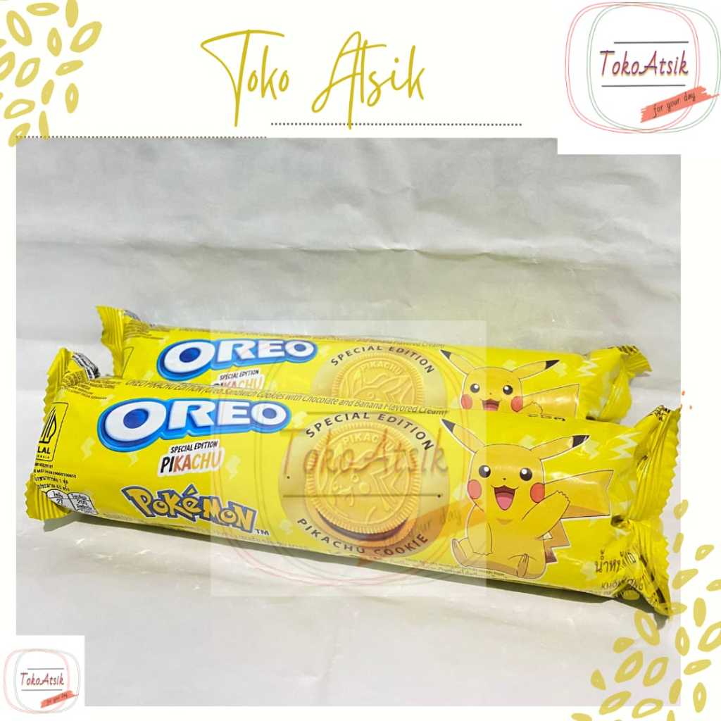 Jual SNACK IMPORT Oreo Pokemon Biskuit Chocolate Banana 119.6g | Shopee ...