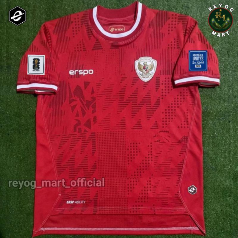 Jual JERSEY TIMNAS INDONESIA HOME 2024 WORLD CUP.QUALIFIERS 2026 QATAR GRADE ORI ERSPO PREMIUM ...