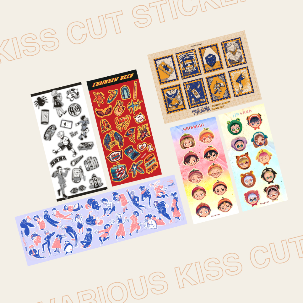 Jual VARIOUS KISS CUT STICKER (JUJUTSU KAISEN, HXH, CSM, HAIKYUU ...