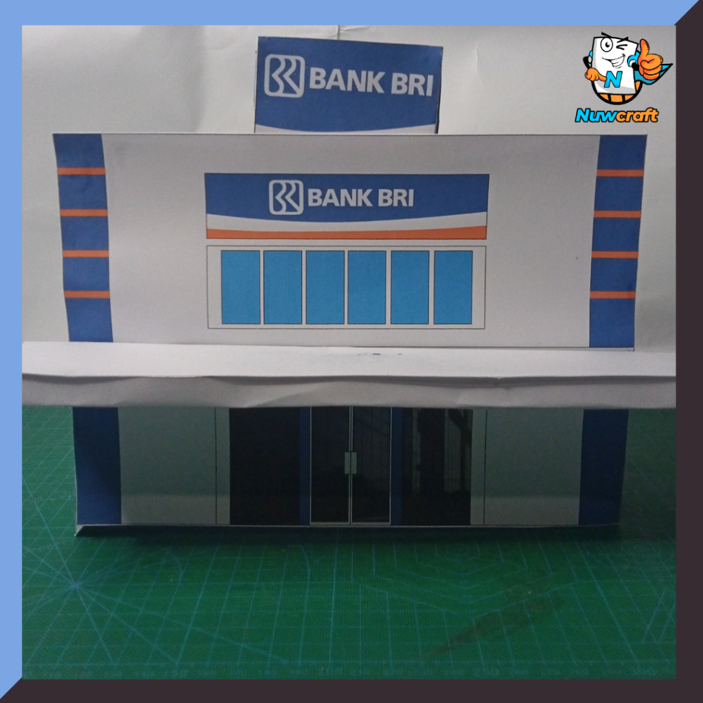 Jual Nuwcraft Bank BRI Miniatur kerajinan papercraft | Shopee Indonesia