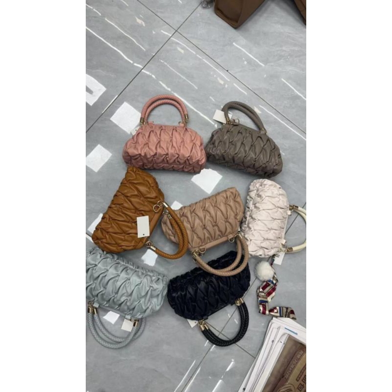 Jual Tas jinjing atau slempang model cantik dan unik dengan motif kerut ...