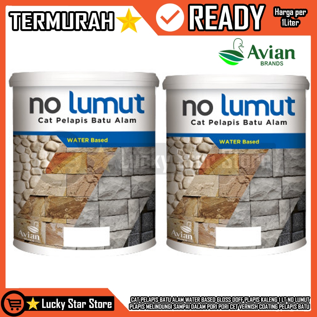 Jual AVIAN NO LUMUT 1LT WATER BASED CAT VERNISH COATING PELAPIS BATU ...