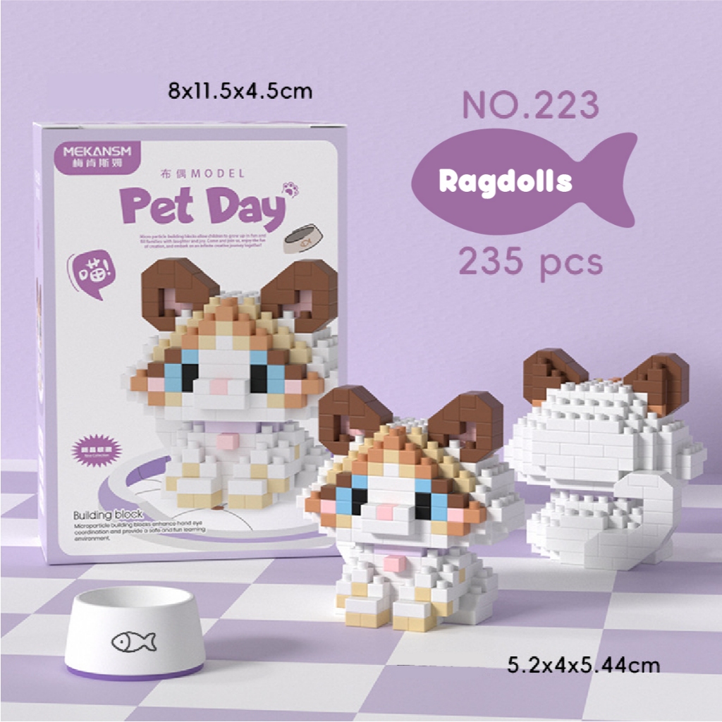 Jual BLOCK CITY - Puzzle Block Hachimi Dog & Cat Block Balok susun ...