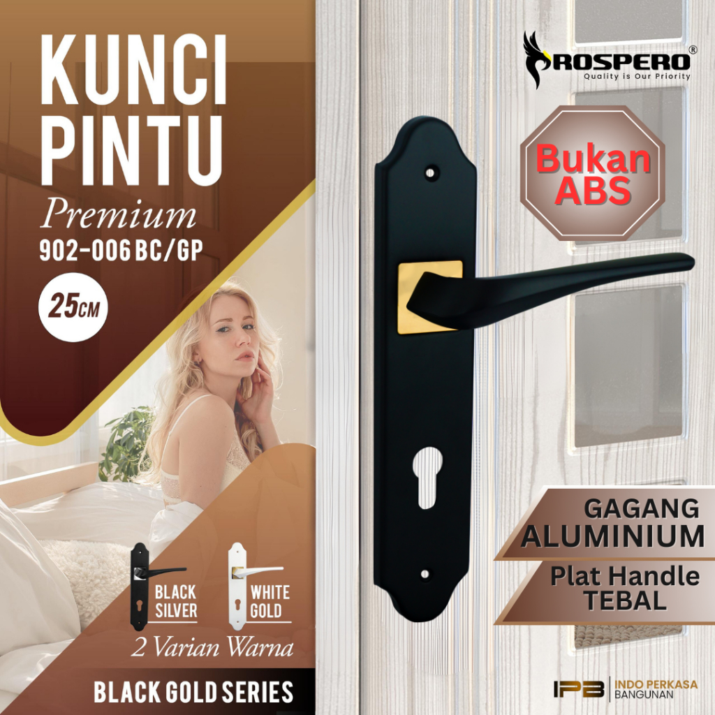 Jual PROSPERO Set Kunci Pintu Komplit Body Kunci ukuran 25 cm Handle Gagang Pintu Besar Premium ...