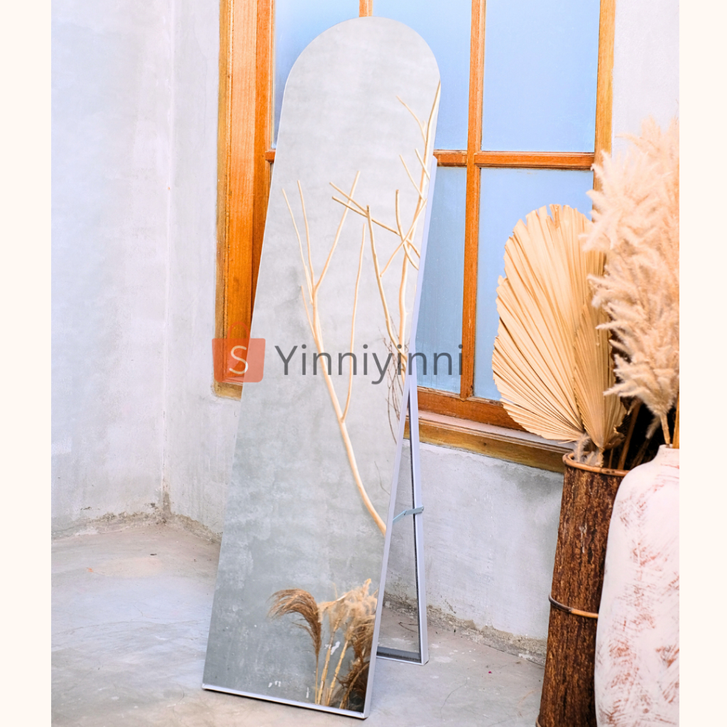 Jual Standing Mirror Oval Setengah Lingkaran Tanpa Frame Full Body ...