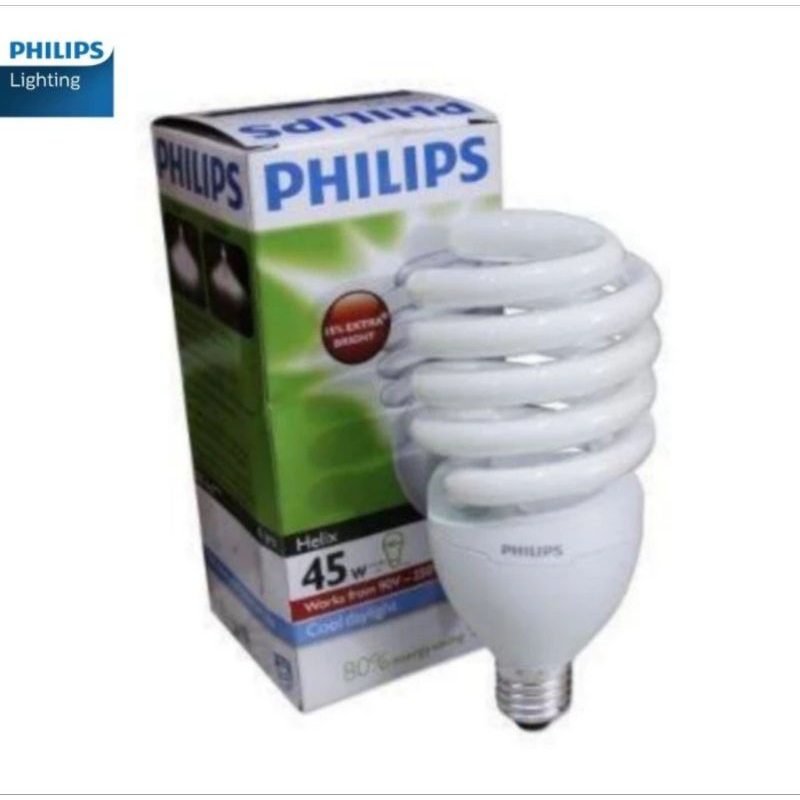 Jual Lampu Philips Helix 55 watt spiral 55 watt E27 cool Dayligth putih | Shopee Indonesia
