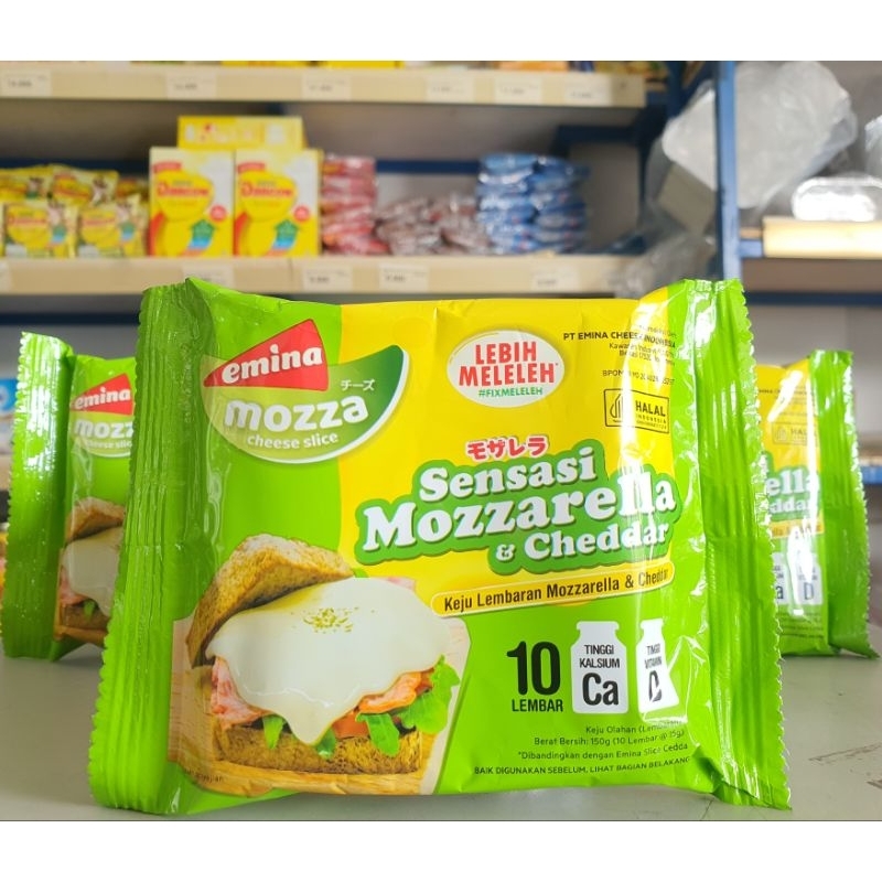 Jual Keju Emina Slice Mozarella 10 Slice / Keju Melted Slice Emina 10 ...